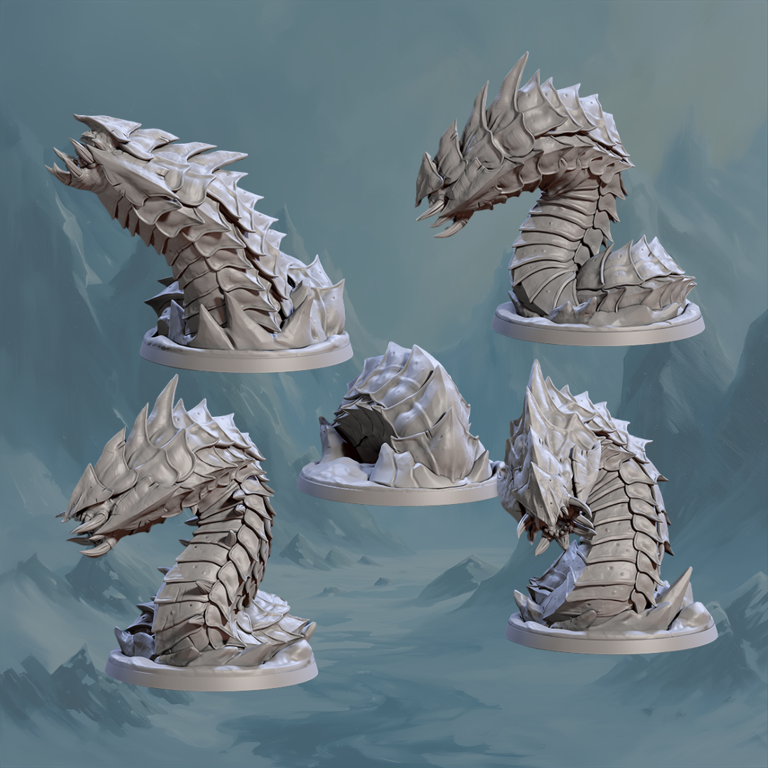 Frost Alfar of Skutagaard - Frostworm • Wild - Orks en Dorks